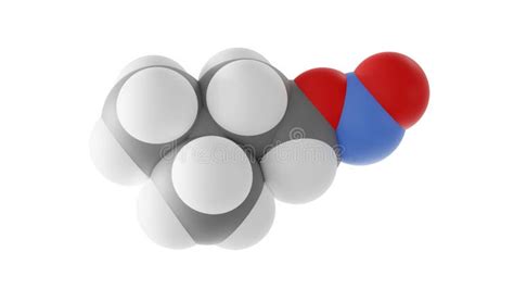 Amyl Nitrite Molecule Banapple Gas Molecular Structure Isolated 3d Model Van Der Waals Stock