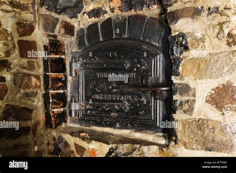 Victorian Cast Iron Bread Oven In An Inglenook Fireplace In A Cottage