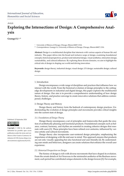 Pdf Exploring The Intersections Of Design A Comprehensive Analysis
