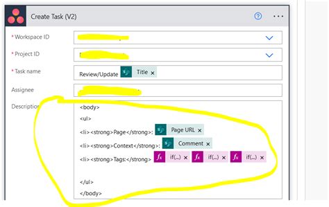 How We Can Pass Html Tags Inside Power Automate Asana Create Task V2
