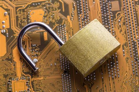 Premium Photo Opened Padlock On Computer Motherboard Internet Data Privacy Information