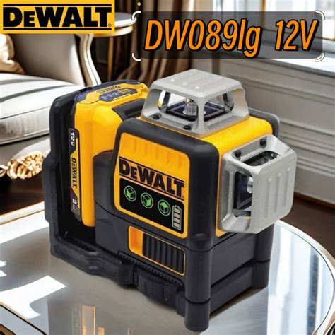 야외용 레이저 레벨 계량기 3 면 360 도 수직 12v 리튬 배터리 도구 12 라인 수평 녹색광 레벨 전동 공구
