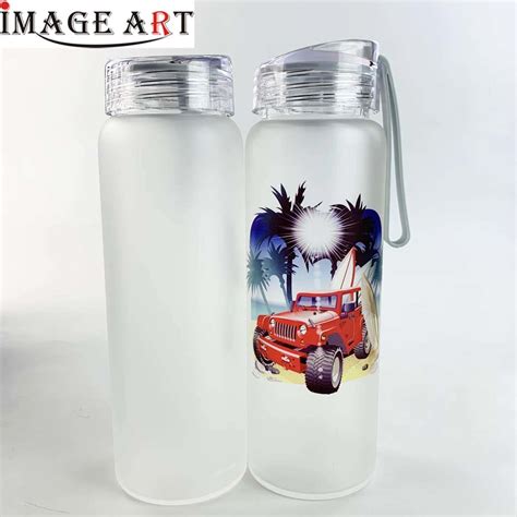 Ml Sublimation Glass Water Bottle With Grip China Glass Jar And Water Bottle Price