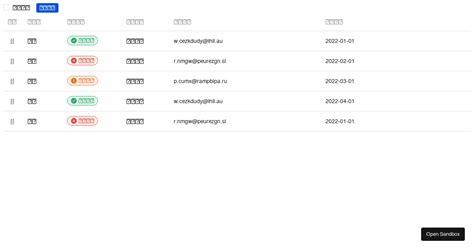 Drag Sort Handler Table Codesandbox