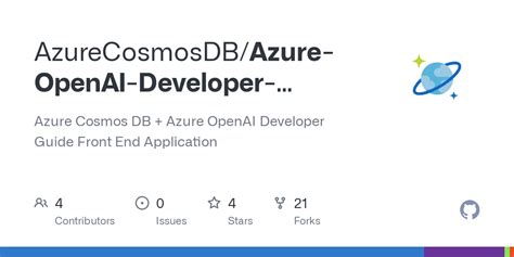 Github Azurecosmosdbazure Openai Developer Guide Front End Azure