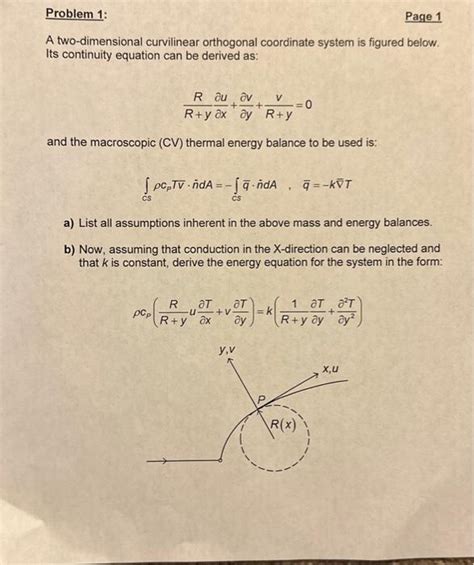 Solved A Two Dimensional Curvilinear Orthogonal Coordinate