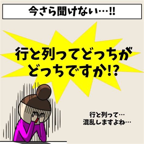 Excel エクセル の行列 行と列って縦と横どっち？簡単な覚え方