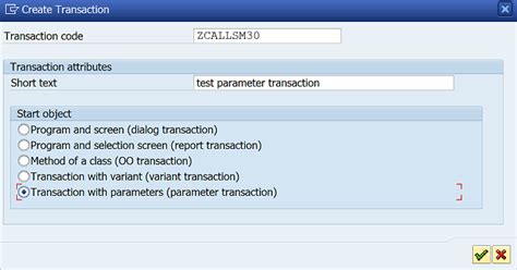 Maintaining Parameter Transaction Codes To Execute SM30 Maintenance