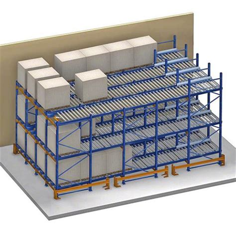 High Efficient Gravity Flow Rack Selective Pallet Storage Racks Metal