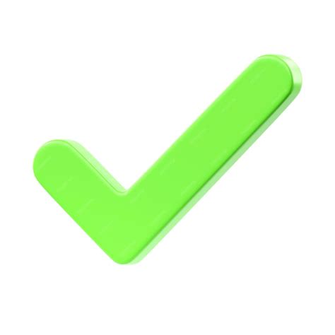 Premium Photo Check D Render Illustration Checkbox Button Ok Concept