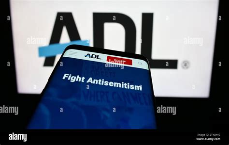 Mobile Phone With Website Of Civil Rights Organisation Anti Defamation