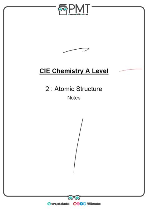 Cie Chemistry A Level 2 Atomic Structure Notes On Subatomic Particles