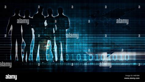 Technology Network With A Data Grid System Stock Photo Alamy