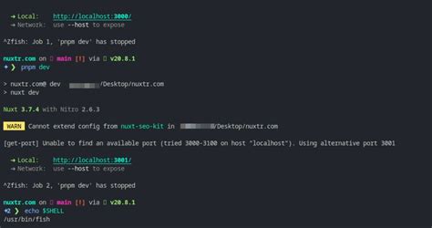 Bug Tasks Don T Run In Fish Shell Issue Nuxtrdev Nuxtr Vscode GitHub