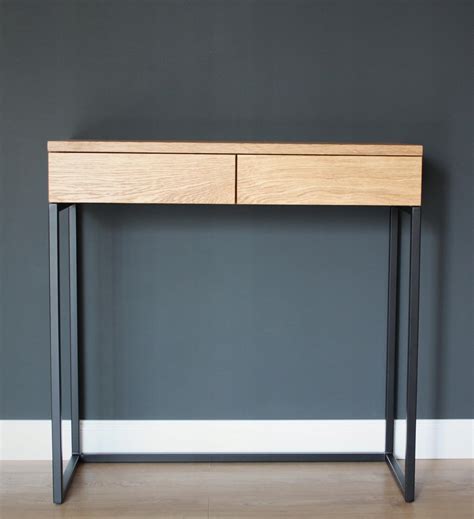 Rustic Wooden Console Table With Drawers