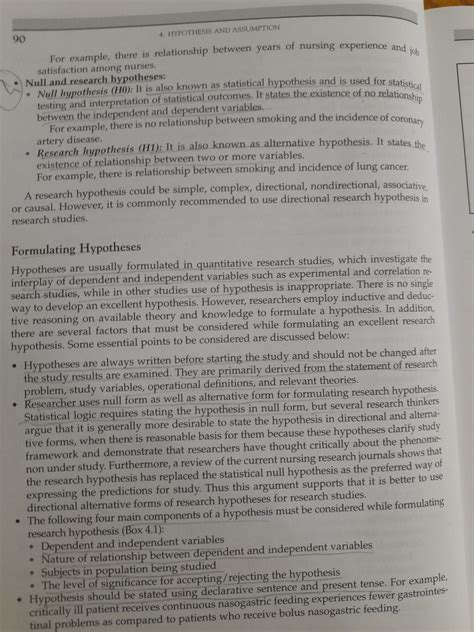 Hypothesis In Research Example Paper