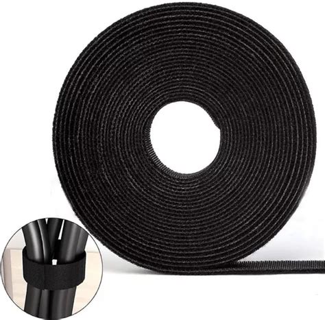 Rollo De Velcro Negro Organizador De Cables 3 Metros Cuotas Sin Interés