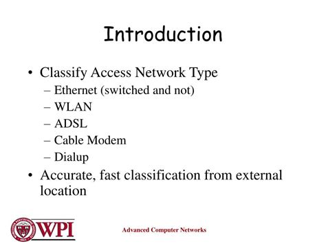 PPT Classification Of Access Network Types Ethernet Wireless LAN ADSL Cable Modem Or