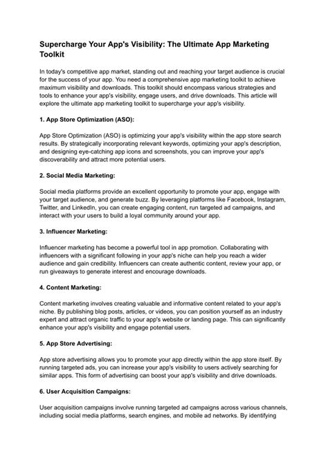 ppt supercharge your app s visibility the ultimate app marketing
