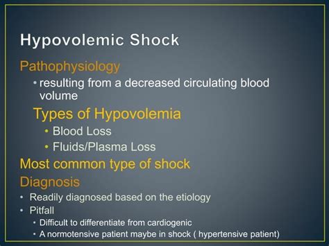 Shock Management Ppt