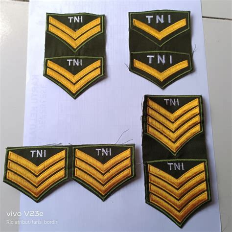 Jual Pangkat Tni Ad Pdh Serda Sertu Serka Serma Bordir Tni Ad Pangkat Shopee Indonesia