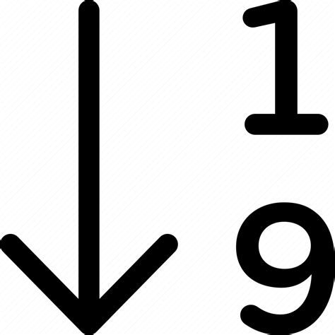 arrange array numbers numeric order sort 1 9 icon download on