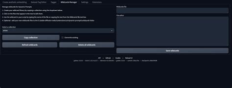 all the wildcards disappeared from the wildcards manager tab despite