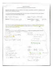 Understanding Function Operations and Composition in Pre-Calculus | Course Hero