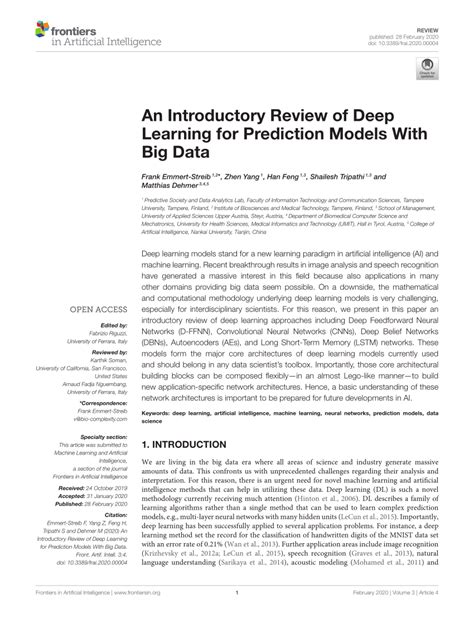 Pdf An Introductory Review Of Deep Learning For Prediction Models