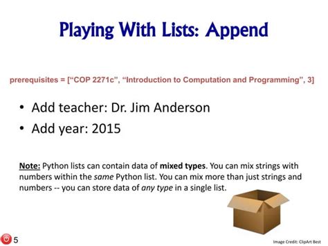 An Introduction To Python Lists Part 1 Ppt