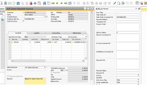 how to sync orders invoices and payments shopify sap business one
