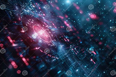 Abstract Ai Algorithm Background With Futuristic Neural Networks And
