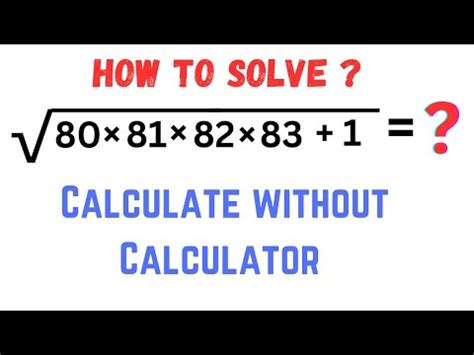 A Nice Square Root Problem Solved Without Using Calculator Ll Apnaexamhour YouTube