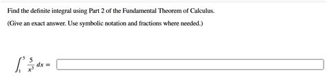 Solved Find The Definite Integral Using Part Of The Chegg