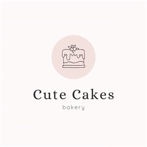 Bakery Logo Design Circle Logo Cake Logo Simple Logo Cupcake Logo