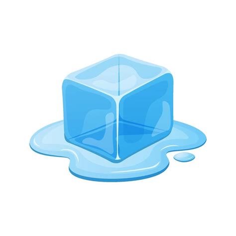 Ice Cube Melting Isolated On White Background 68776050 Vector Art At Vecteezy