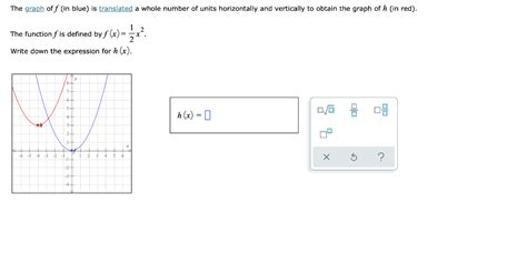 Solved The Graph Off In Blue Is Translated A Whole Number Chegg Com