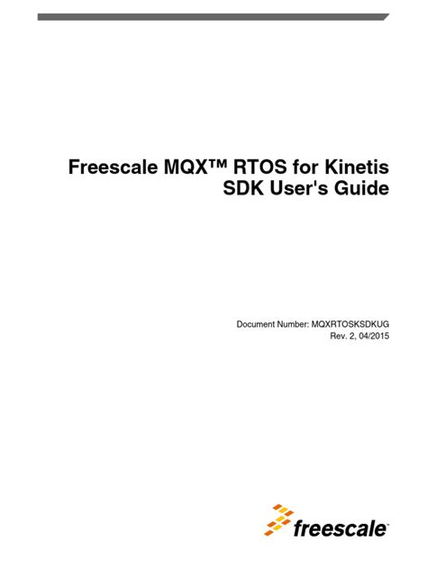 Mqx Rtos For Kinetis Sdk Users Guide Pdf Scheduling Computing