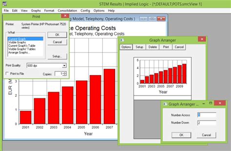 printing several graphs on one page printing results from the model