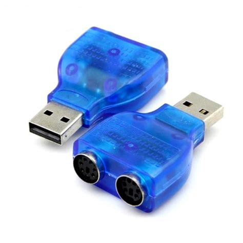 ขายด PS Dual PS Mini Din Pin แลปทอป USB อะแดปเตอรแปลงเพศชายกบ PS เพศหญง Lazada co th