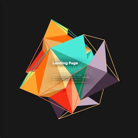 Vector 3d Triangle Abstract Background Polygonal Geometric Design Stock Vector Illustration
