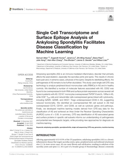 Pdf Single Cell Transcriptome And Surface Epitope Analysis Of