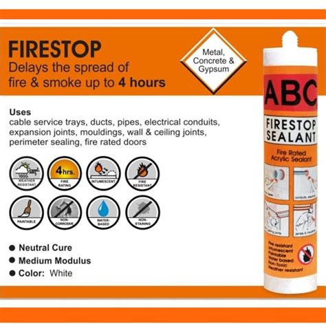 Cod Abc Firestop Sealant Fire Retardant Sealant Fire Resistant Sealant Fire Rated Sealant White