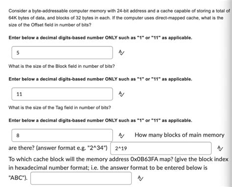 Solved Consider A Byte Addressable Computer Memory With Chegg Com