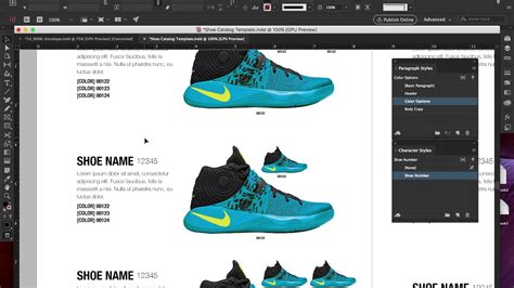 Indesign Advanced Demo Paragraph And Character Styles Youtube