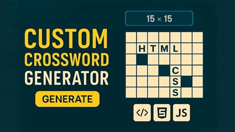Custom Crossword Generator Tutorial Create Dynamic Grids With Html