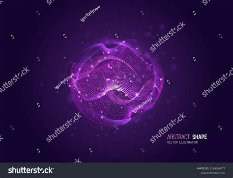 Big Data Visualization Abstract Technology Background Stock Vector Royalty Free 2119268477