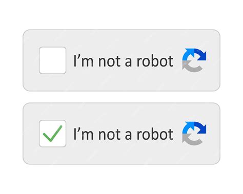 Premium Vector Im Not A Robot Captcha Check Box Green Tick Identity