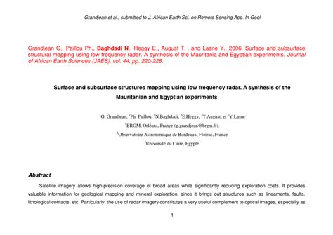 Pdf Surface And Subsurface Structural Mapping Using Low Frequency