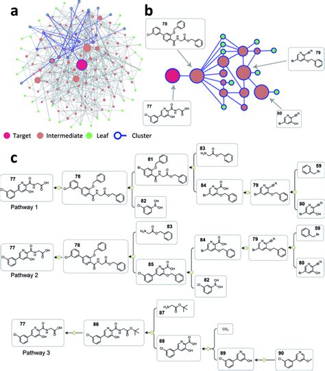 A The Reaction Network Graph Of 2000 Retrosynthesis Pathways Of Download Scientific Diagram